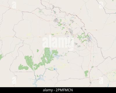 Copperbelt, province of Zambia. Open Street Map. Locations of major ...