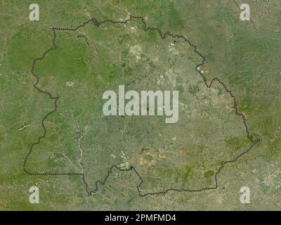 Copperbelt, province of Zambia. High resolution satellite map. Corner ...
