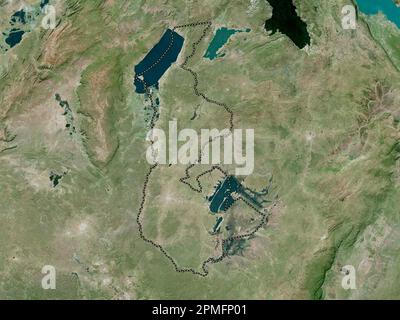 Lusaka, province of Zambia. High resolution satellite map. Locations ...