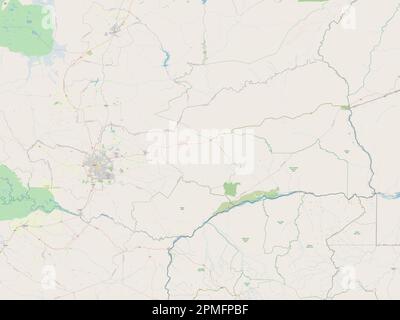 Lusaka, province of Zambia. Open Street Map. Locations and names of ...