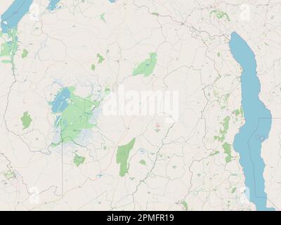 Muchinga, province of Zambia. Open Street Map. Locations and names of ...