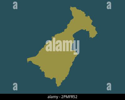 Shape of Muchinga, province of Zambia, with its capital isolated on ...