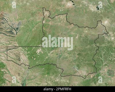 North-Western, province of Zambia. High resolution satellite map ...
