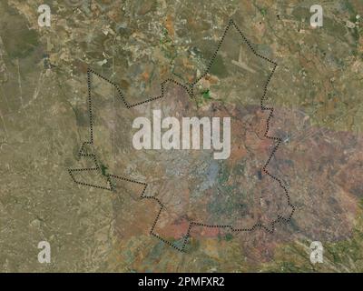 Bulawayo, city of Zimbabwe. High resolution satellite map. Corner ...