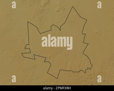 Bulawayo, city of Zimbabwe. Elevation map colored in wiki style with ...