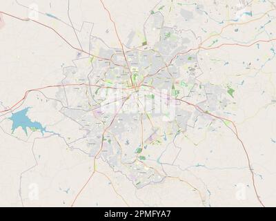 Harare, city of Zimbabwe. Open Street Map. Locations and names of major cities of the region ...