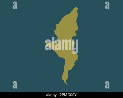 Manicaland, province of Zimbabwe. Solid color shape. Locations and ...