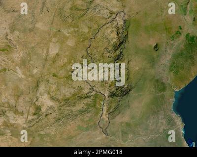 Manicaland, province of Zimbabwe. Low resolution satellite map ...