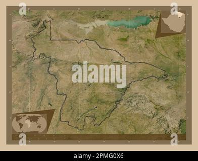 Mashonaland Central, province of Zimbabwe. Low resolution satellite map ...