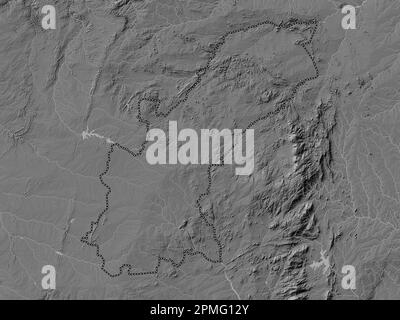 Mashonaland East, province of Zimbabwe. Bilevel elevation map with ...