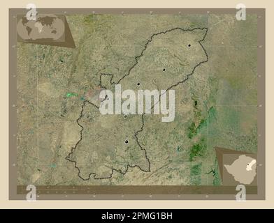 Mashonaland East, province of Zimbabwe. High resolution satellite map ...