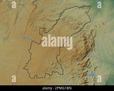 Mashonaland East, province of Zimbabwe. Elevation map colored in wiki ...