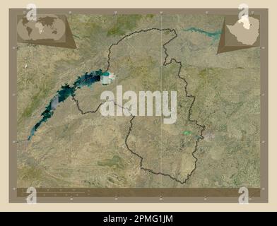 Mashonaland West, province of Zimbabwe. High resolution satellite map ...