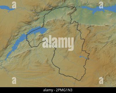 Mashonaland West, province of Zimbabwe. Elevation map colored in wiki ...