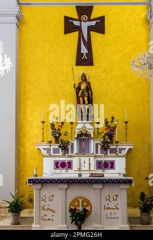 Maronite service in Kormacit (Kormakitis), Cyprus. At the end of the ...