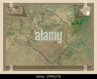 Masvingo, province of Zimbabwe. High resolution satellite map ...