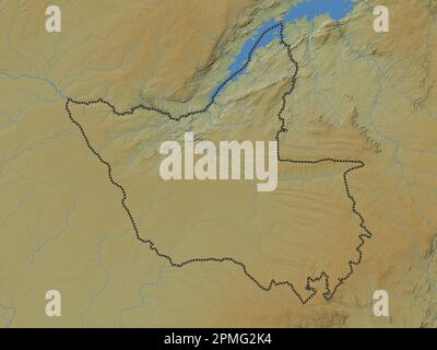 Matabeleland North, province of Zimbabwe. Elevation map colored in wiki ...