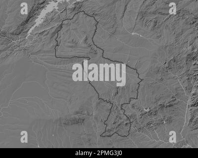 Midlands, province of Zimbabwe. Bilevel elevation map with lakes and ...