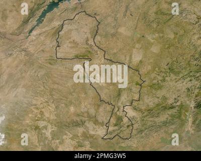 Midlands, province of Zimbabwe. Low resolution satellite map. Corner ...