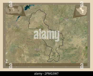 Midlands, province of Zimbabwe. High resolution satellite map Stock ...