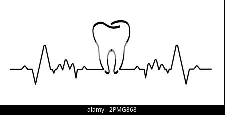 Cartoon heartbeat line pulse, wave. Heart cardiogram. Drawing rhythm ...