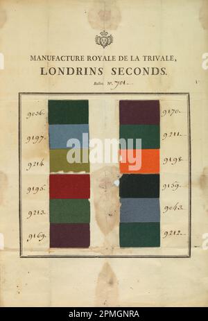 Sample Sheet (France); paper and wool Stock Photo - Alamy