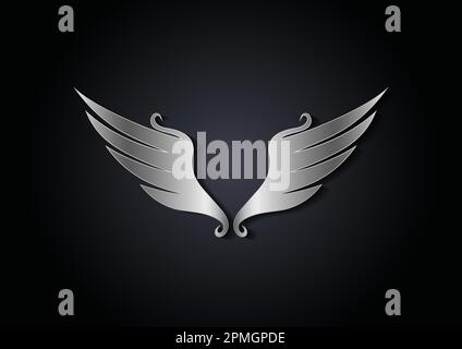 Luxury silver wings Stock Vector Image & Art - Alamy