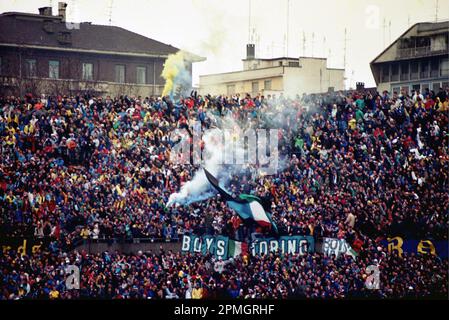 Italy ultras season 1989-90 Serie A - in the photo - inter-milan curva ...