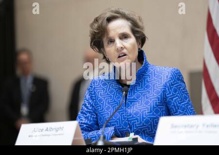 CEO of the Millennium Challenge Corporation Alice Albright speaks ...