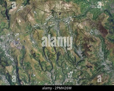 Blaenau Gwent, region of Wales - Great Britain. Diagram showing the ...