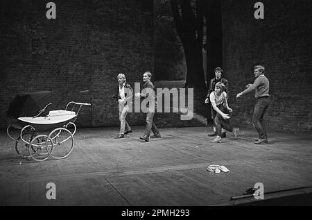 the baby stoning scene - l-r: Tom Chadbon (Barry), Don Hawkins (Mike ...
