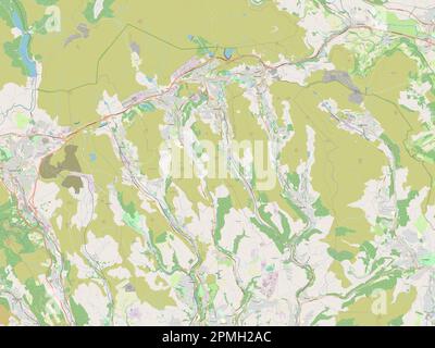 Blaenau Gwent, region of Wales - Great Britain. Open Street Map ...