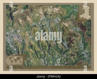Blaenau Gwent, region of Wales - Great Britain. Open Street Map ...