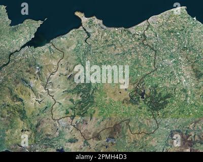 Conwy, region of Wales - Great Britain. Low resolution satellite map ...