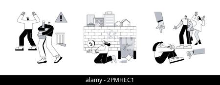 Marginalization abstract concept vector illustration. Social exclusion ...