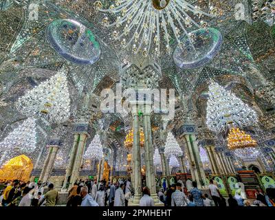 Interior of the Holy Shrine Of Imam Hossain, Karbala, Iraq, Middle East ...