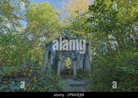 A circular building called Fisher’s Hall in Hackfall wood on the 17th ...