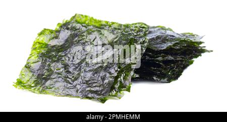 nori seaweed isolated on white background. Japanese food nori. Dry ...