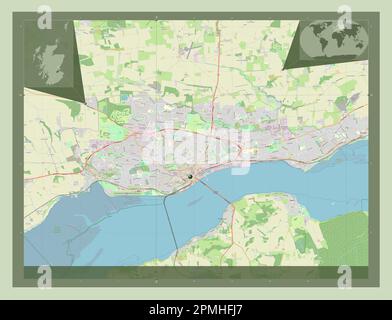 Dundee, region of Scotland - Great Britain. Open Street Map. Locations ...