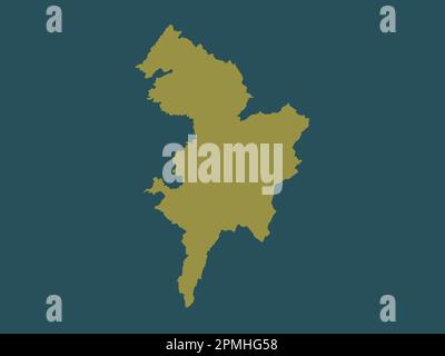 East Ayrshire, region of Scotland - Great Britain. Colored elevation ...