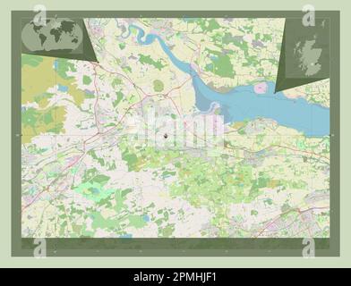 Falkirk, region of Scotland - Great Britain. Open Street Map. Locations ...