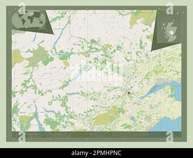 Perth and Kinross, region of Scotland - Great Britain. Grayscale ...