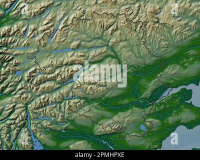 Perth and Kinross, region of Scotland - Great Britain. Grayscale ...