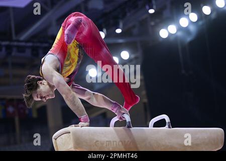 Antalya, Turkey. 13th Apr, 2023. Belgian gymnast Victor Martinez ...