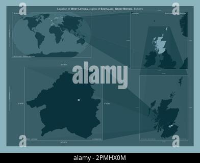 West Lothian, region of Scotland - Great Britain. Low resolution ...