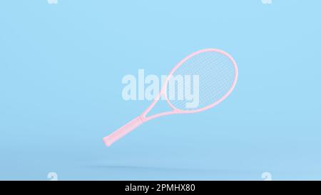 Pink tennis racket racquet strings sports equipment training fun kitsch ...