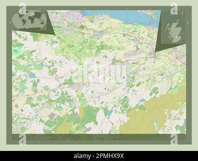 West Lothian, region of Scotland - Great Britain. Open Street Map ...