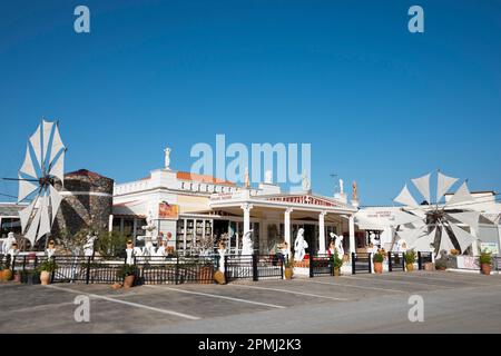 Souvenir shop with windmill and pottery, Psychro, Lassithi Plateau ...