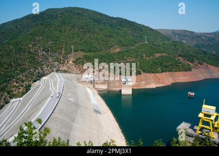Dam, river Drin near Fierze, Albania Stock Photo - Alamy