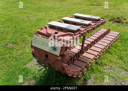 Cuxhaven coastal heath, Holter heath, tank chain, monument to former ...